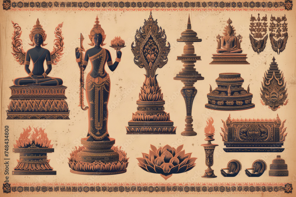Kanok patterns are deeply rooted in Thai culture and have historical ...