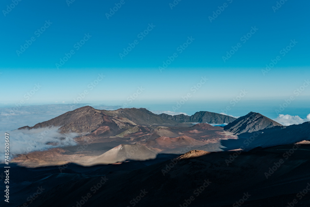 Cinder cone at Haleakala crater or the East Maui Volcano, is a massive ...