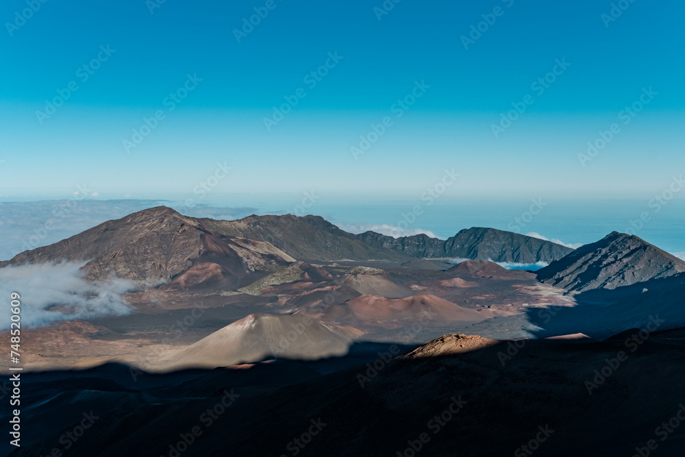 Cinder cone at Haleakala crater or the East Maui Volcano, is a massive ...