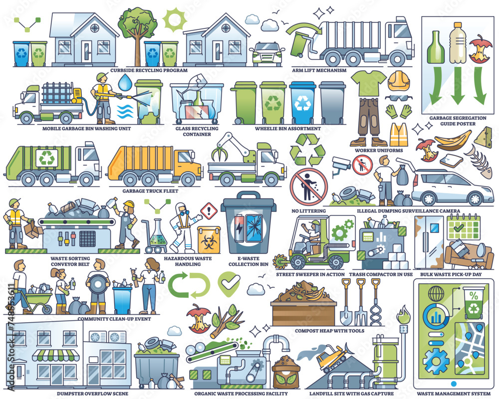Garbage collection and sustainable waste elements in outline collection ...