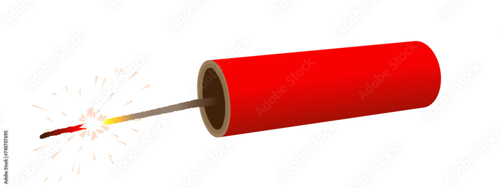 Firecracker / Transparent background Stock Vector | Adobe Stock