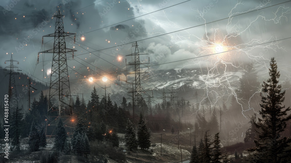 seismic activity, depicting scenes of earthquake aftermath alongside HAARP installations or ...