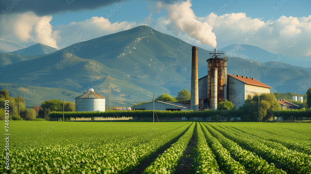 sulfer smoke cloud of pollution from coal power plant air environmental ...