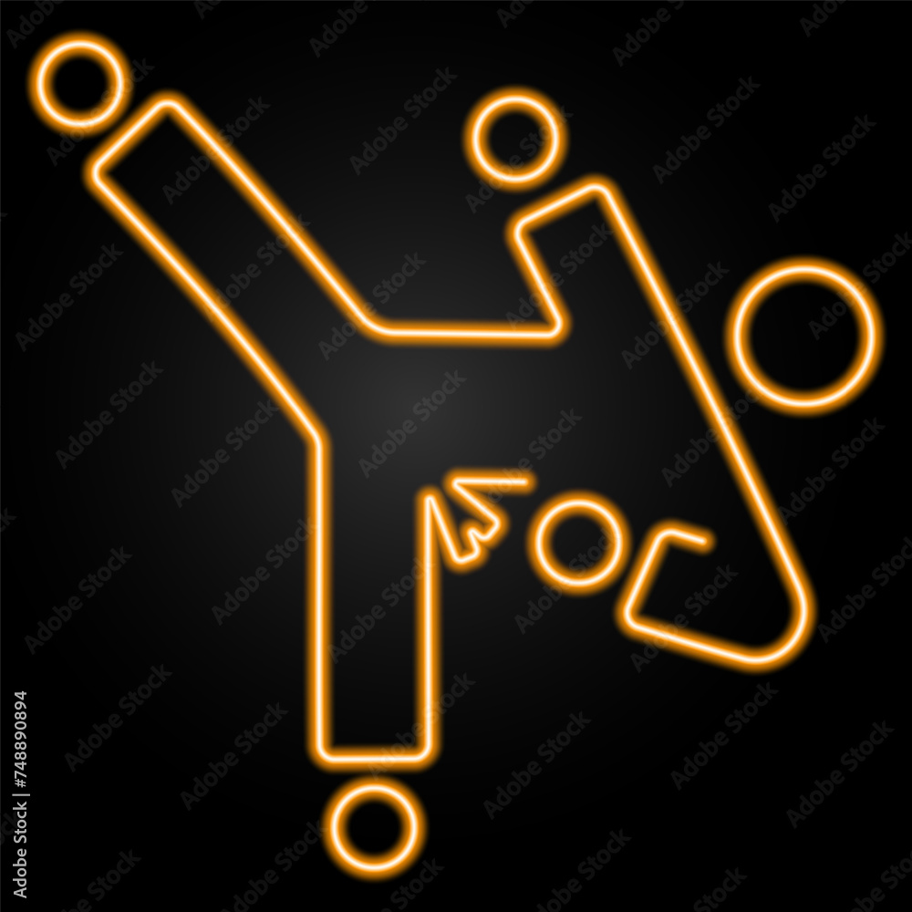 karate neon sign, modern glowing banner design, colorful modern design ...
