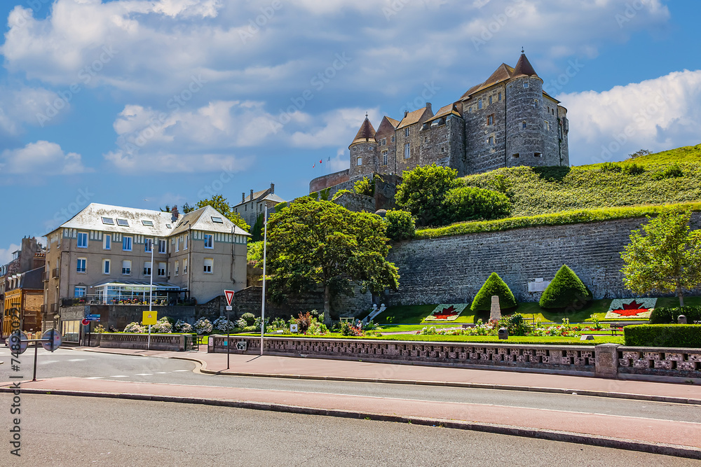 View of Dieppe Castle (Chateau de Dieppe). In 1188, King Henry II of ...