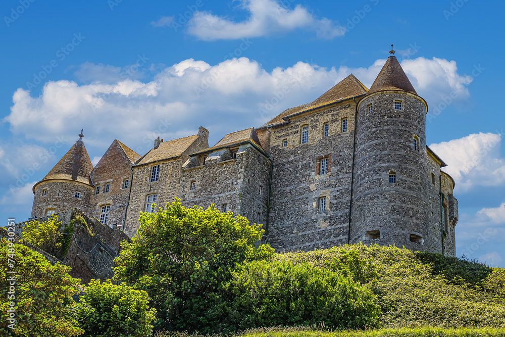 View of Dieppe Castle (Chateau de Dieppe). In 1188, King Henry II of ...