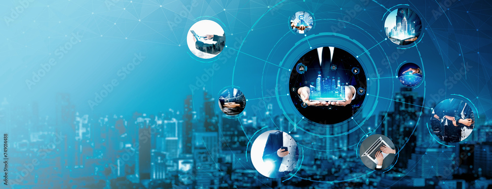 Communication technology , smart connection IOT and people network ...