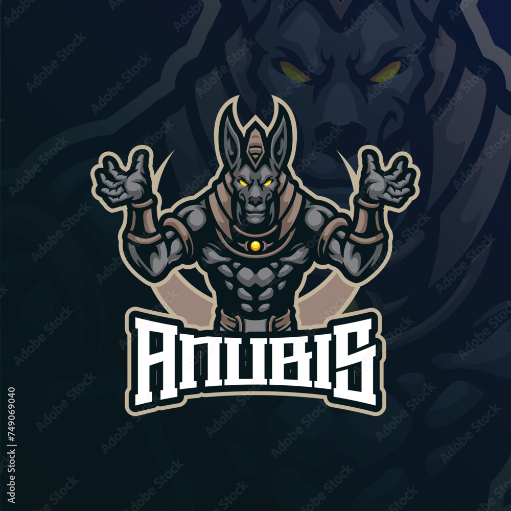 Anubis mascot logo design vector with modern illustration concept style ...