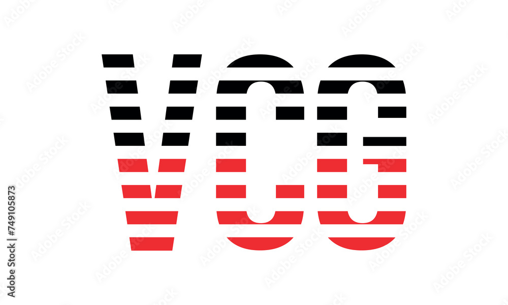 VCG three initial letter iconic line negative space minimal logo design ...