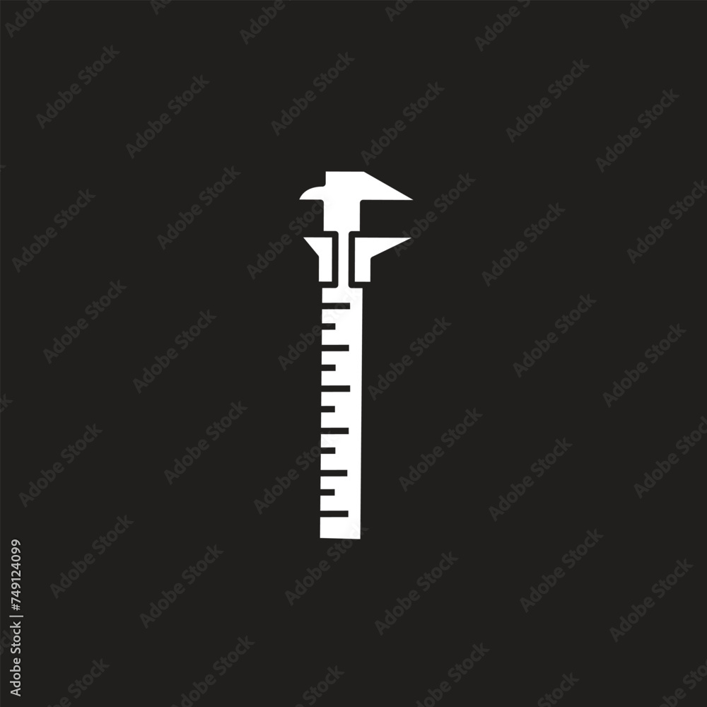 Vernier caliper icon symbol template for graphic and web design ...