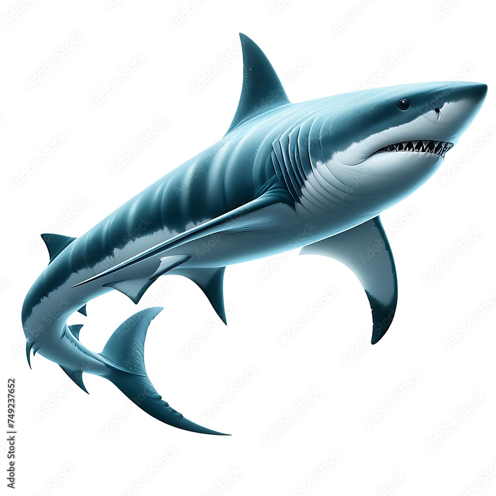 blue shark isolated on transparent background PNG Image AI Generated ...