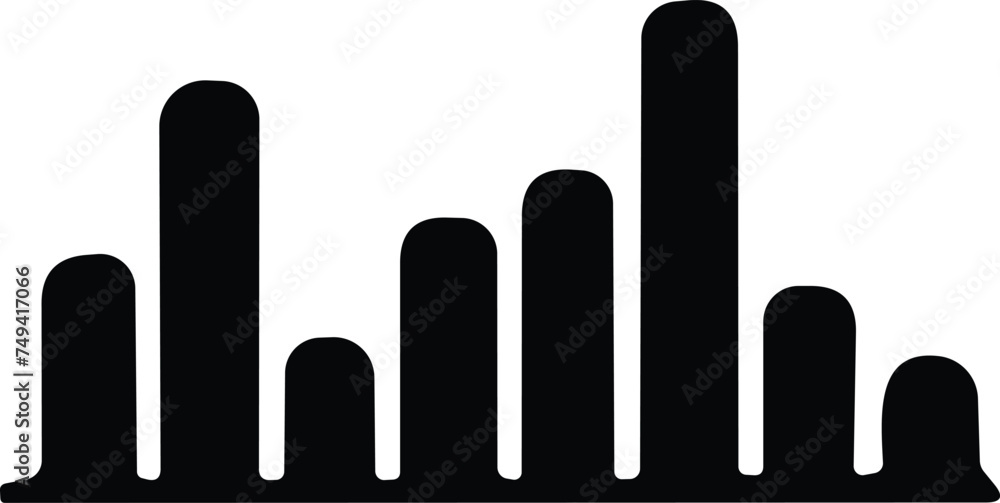 Analog and digital audio signal and graph. Sound wave icon. Music ...