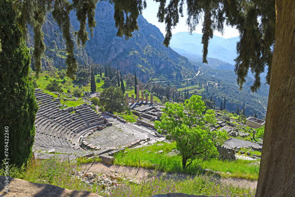 The Delphi Stadium is located at the highest point of the Delphi ...