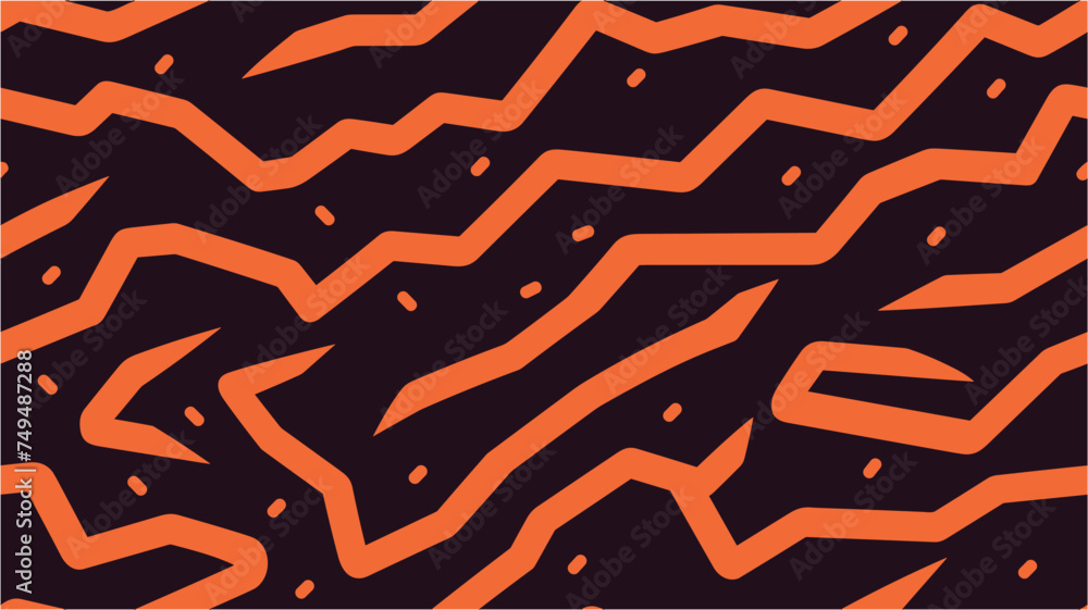 Vector animal print. Wavy retro bold pattern illustration. Groovy ...