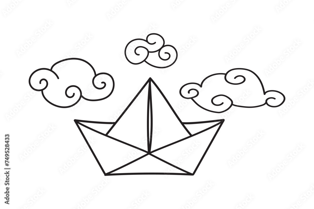 Paper Boat Bundle, Boat Silhouette, Seaside, Clipart, Ocean Lover ...