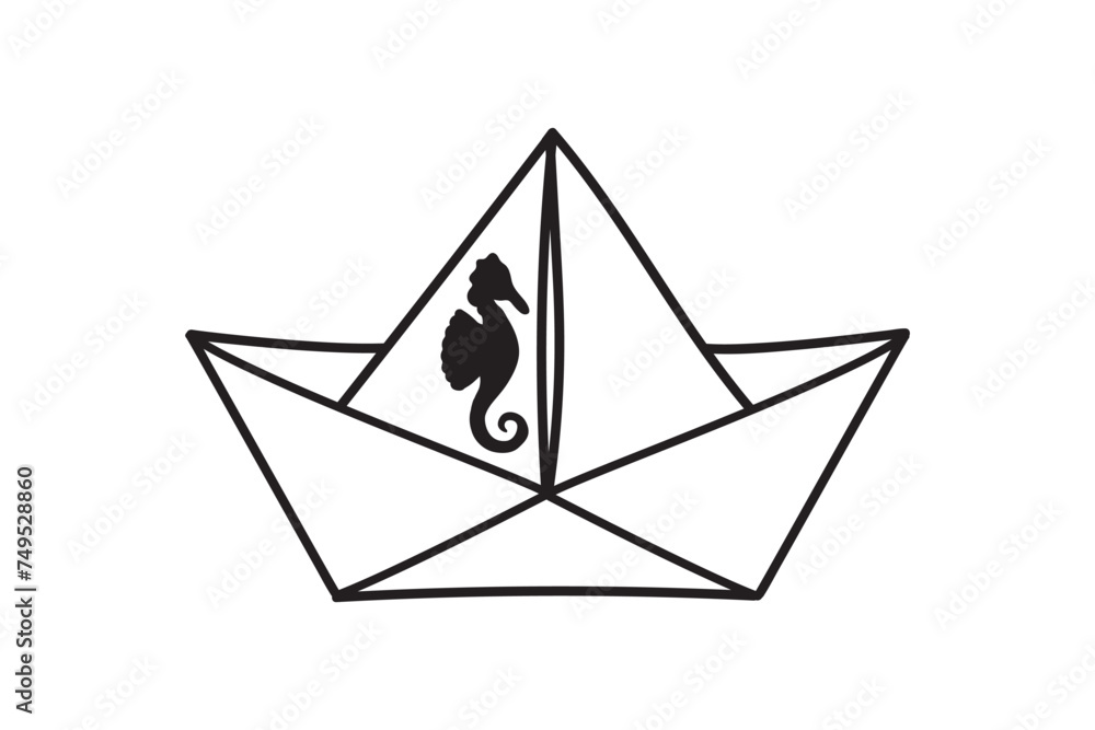 Paper Boat Bundle, Boat Silhouette, Seaside, Clipart, Ocean Lover ...