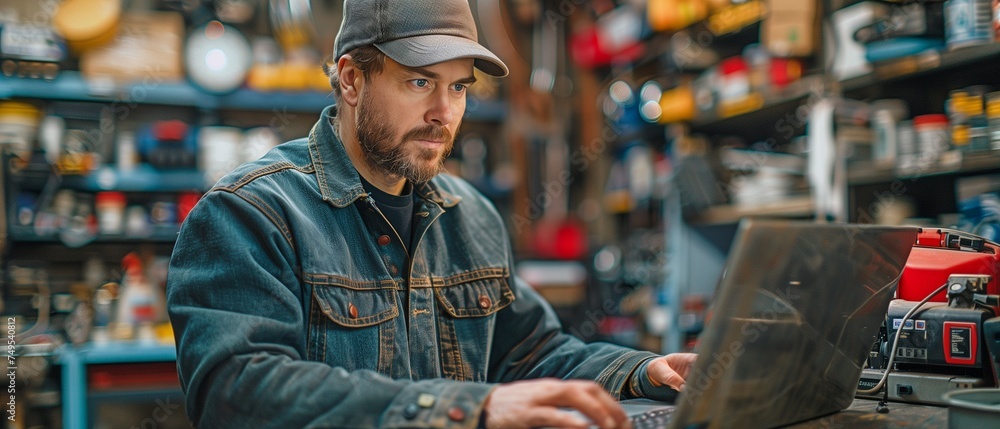 Tuning ECU diagnosis and monitoring engine problems in a garage using a laptop computer is how ...