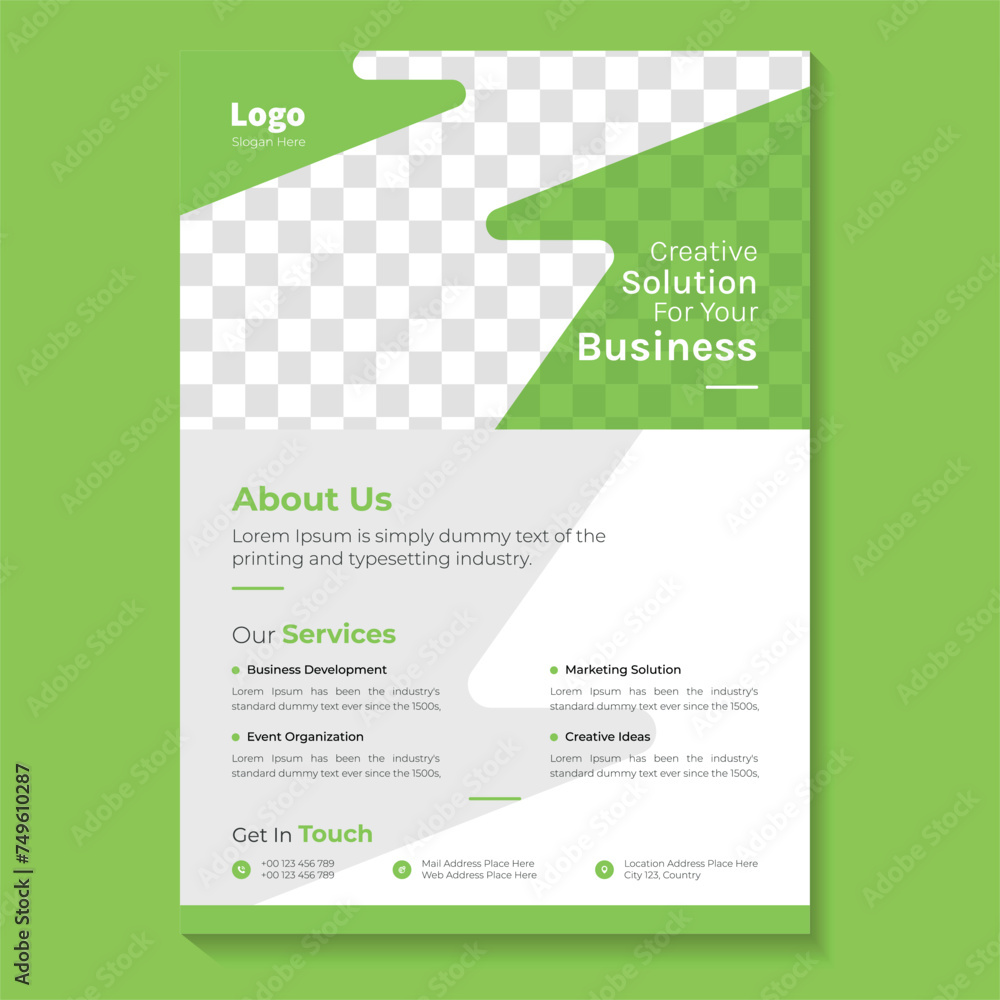 Business conference flyer template or online live webinar and corporate ...