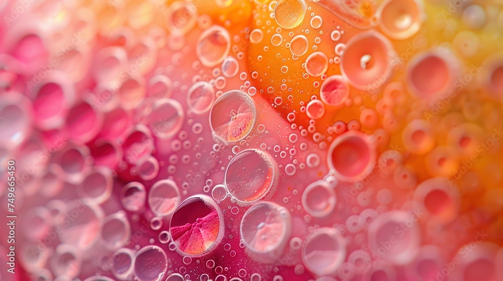 A macro photo of a microscope slide showing the intricate molecular ...