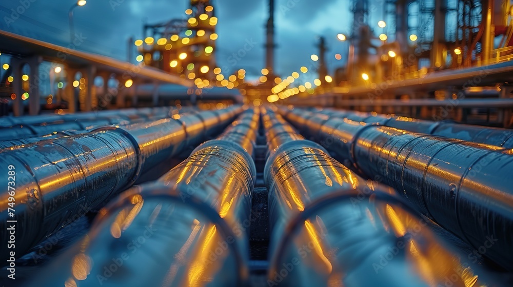 Pipeline and pipe rack of an oil, chemical, hydrogen or ammonia ...