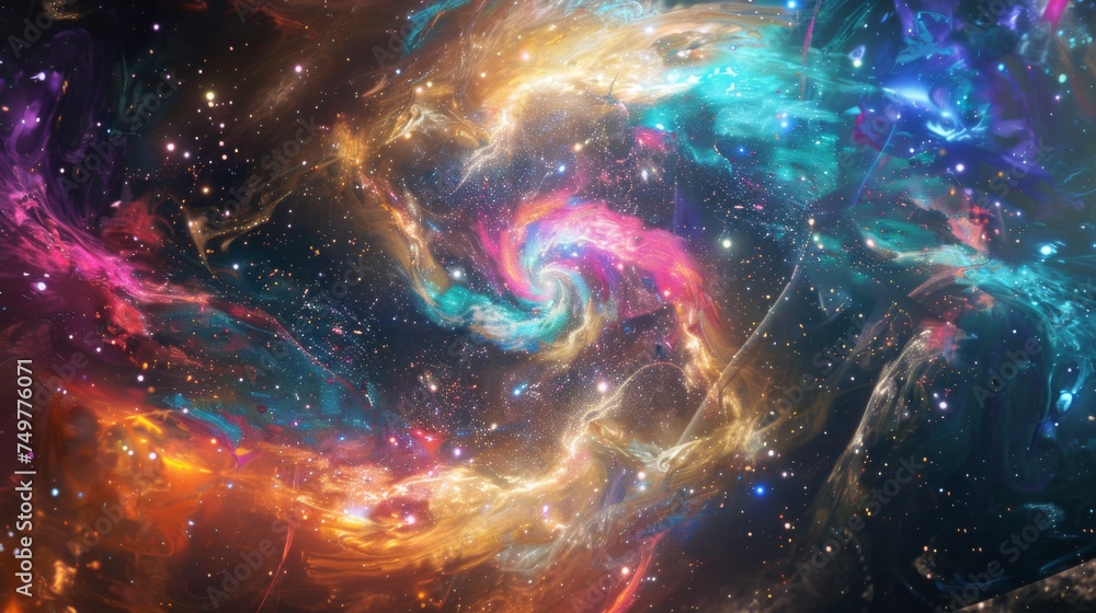 Nebula Symphony, Celestial Wonders. A vibrant journey through a space ...