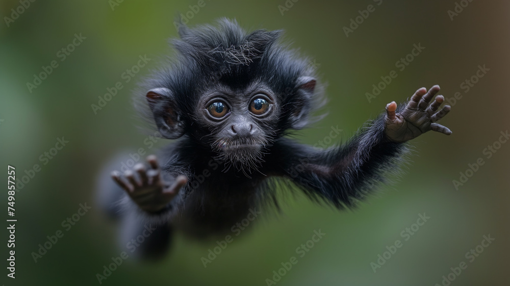 black faced spider, Playful Capuchin Monkey Troop Frolicking Capture ...