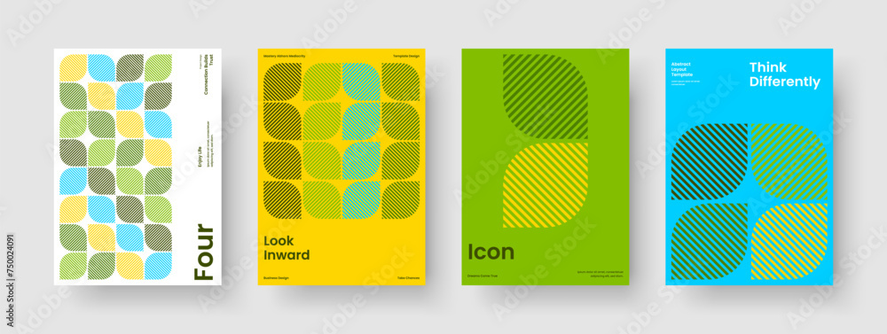 Geometric Book Cover Layout. Isolated Poster Design. Modern Background ...
