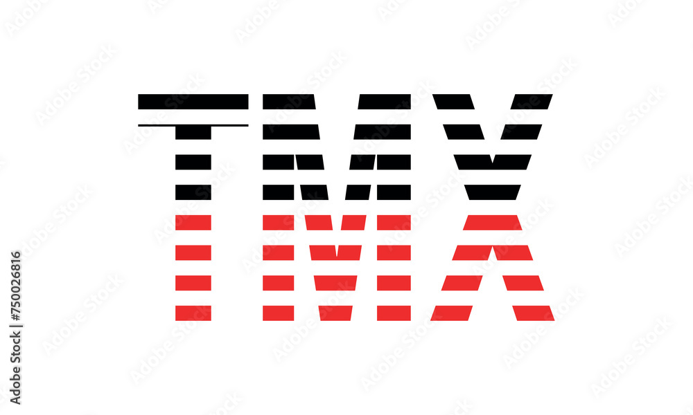 TMX three initial letter iconic line negative space minimal logo design ...