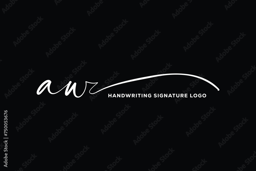 AW initials Handwriting signature logo. AW Hand drawn Calligraphy ...