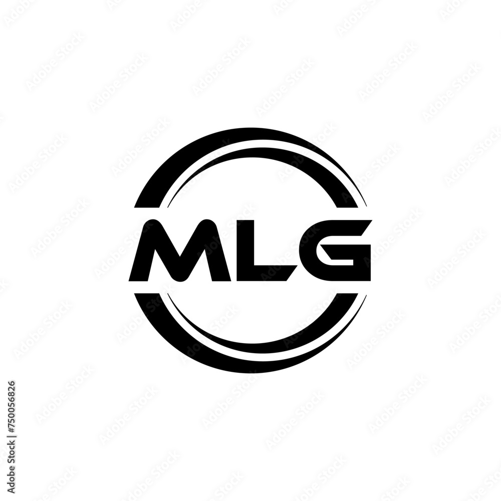 MLG letter logo design with white background in illustrator, vector ...