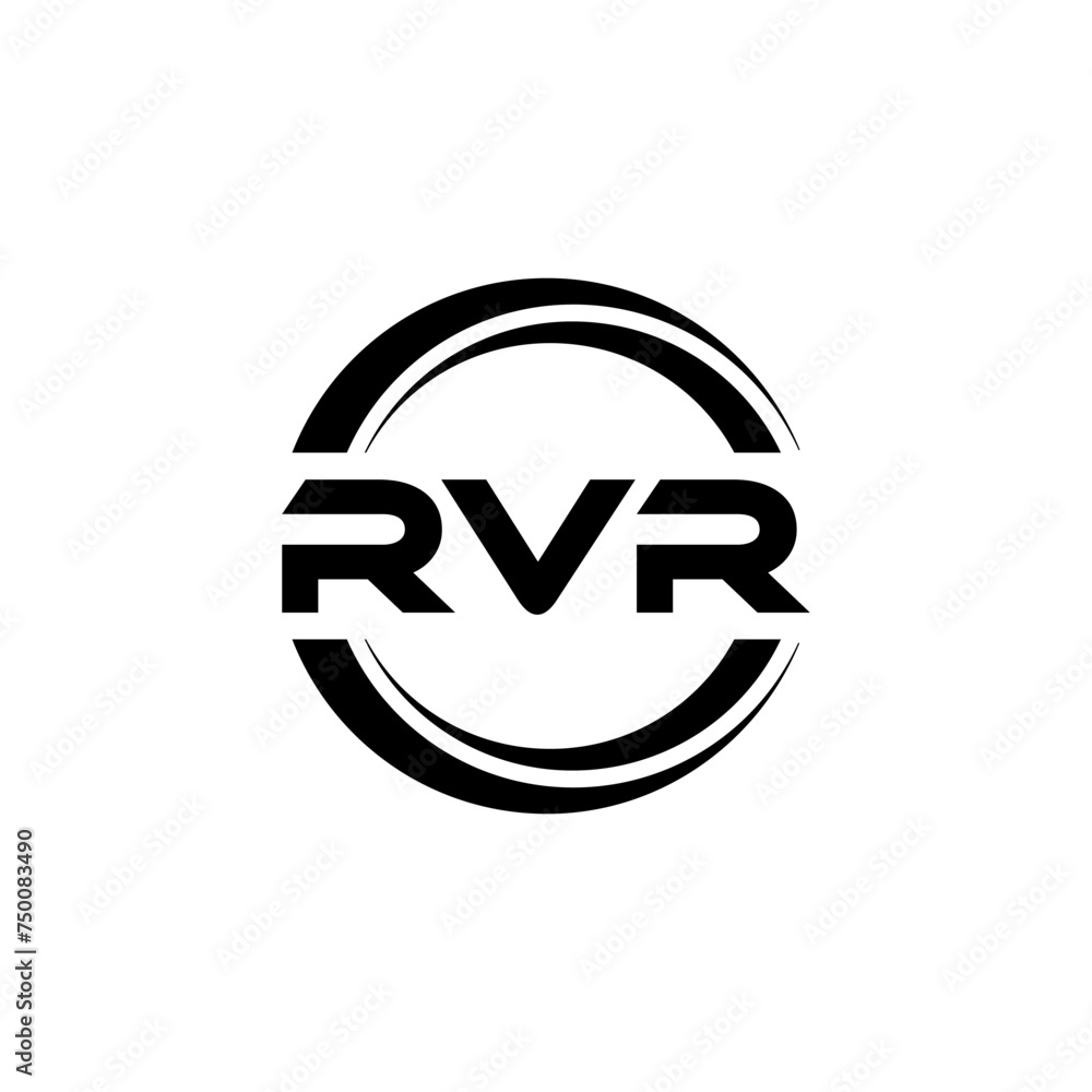 Stock-Vektorgrafik „RVR letter logo design with white background in ...