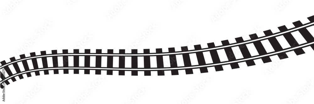 Railway Line, Rails Symbol, Train Tracks Sign, Railroad Pictogram ...