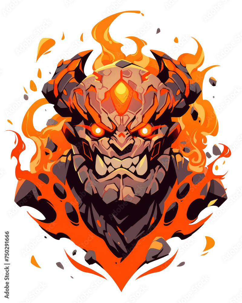 monster character illustration, god hercules (greek) for t-shirt design ...