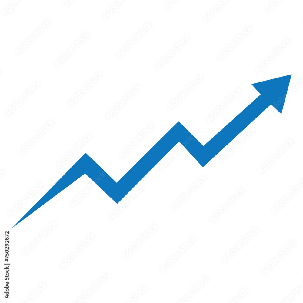 Growth Trend Chart icon vecto set. Profit graph illustration sign ...