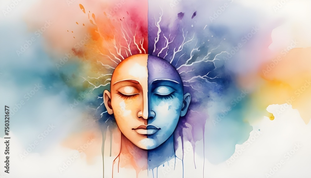 human head spiritual energy bipolar disorder mind mental health feel ...