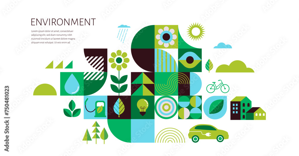 Environment, ecology, Earth day concept design. Banner, poster ...