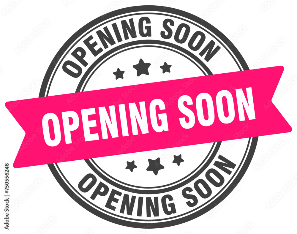 opening soon stamp. opening soon label on transparent background. round ...
