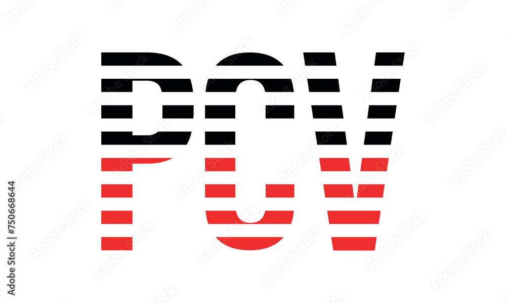 PCV three initial letter iconic line negative space minimal logo design ...