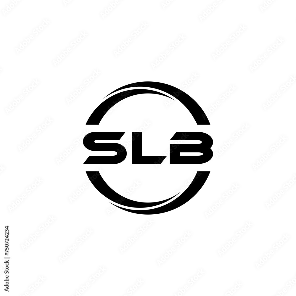 SLB letter logo design with white background in illustrator, cube logo, vector logo, modern ...