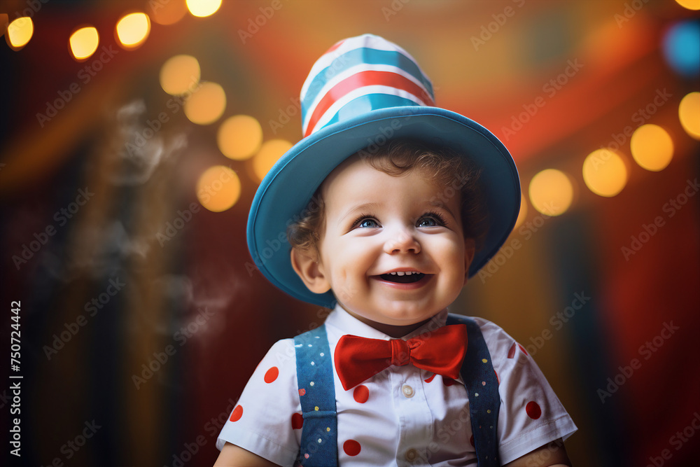 Horror circus actor performer clown fun time children fair Generative ...