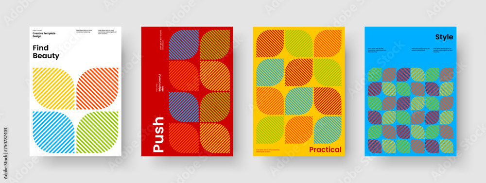 Modern Poster Layout. Geometric Report Template. Creative Background ...