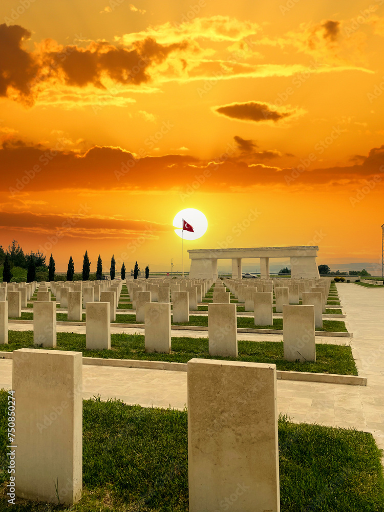 Canakkale Martyrs Monument, representative cemeteries. Cemetery of ...