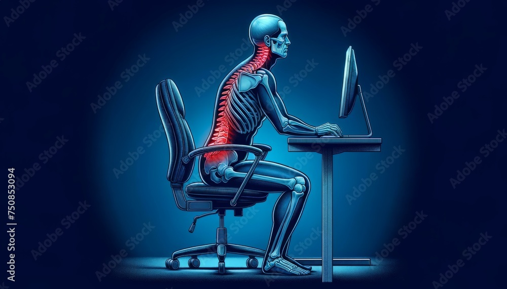 Wrong sitting posture. Workplace ergonomics Health Benefits. Office ...