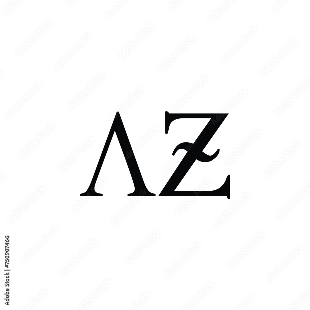Az logo design vector image. Initial letter az logo design creative ...