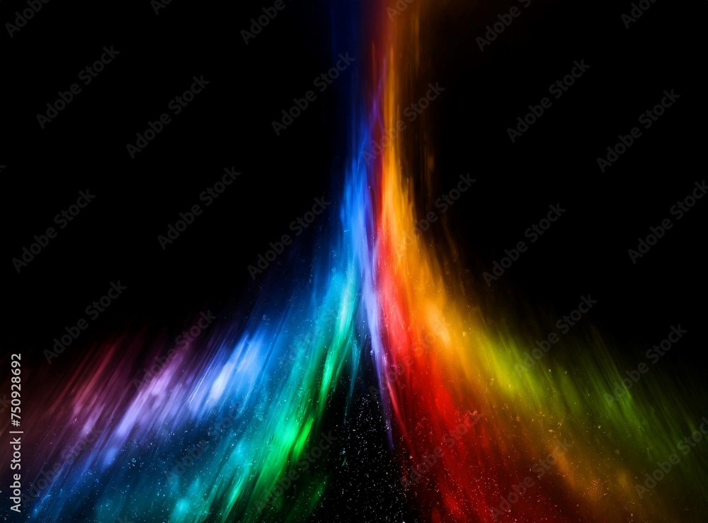 Abstract rainbow color on black wallpaper design Stock Illustration ...
