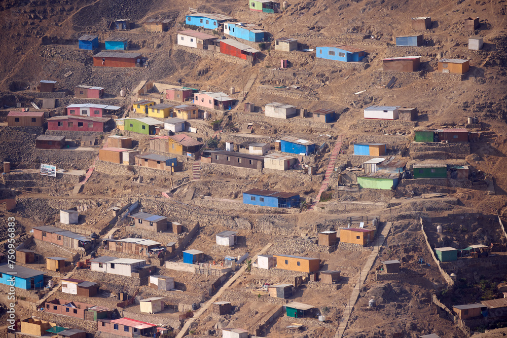 Lima, the capital of Peru, has areas with informal settlements ...