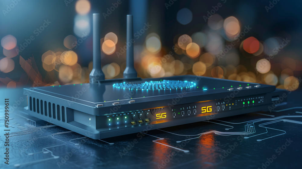 5g next-generation router for high bandwidth internet technology, 5g ...