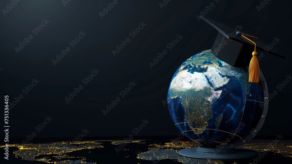 graduated international study program Conceptual: Radar background with ...