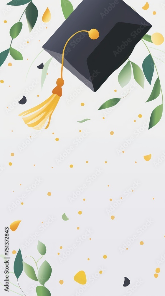 Background for congratulating graduates. Graduation background with ...