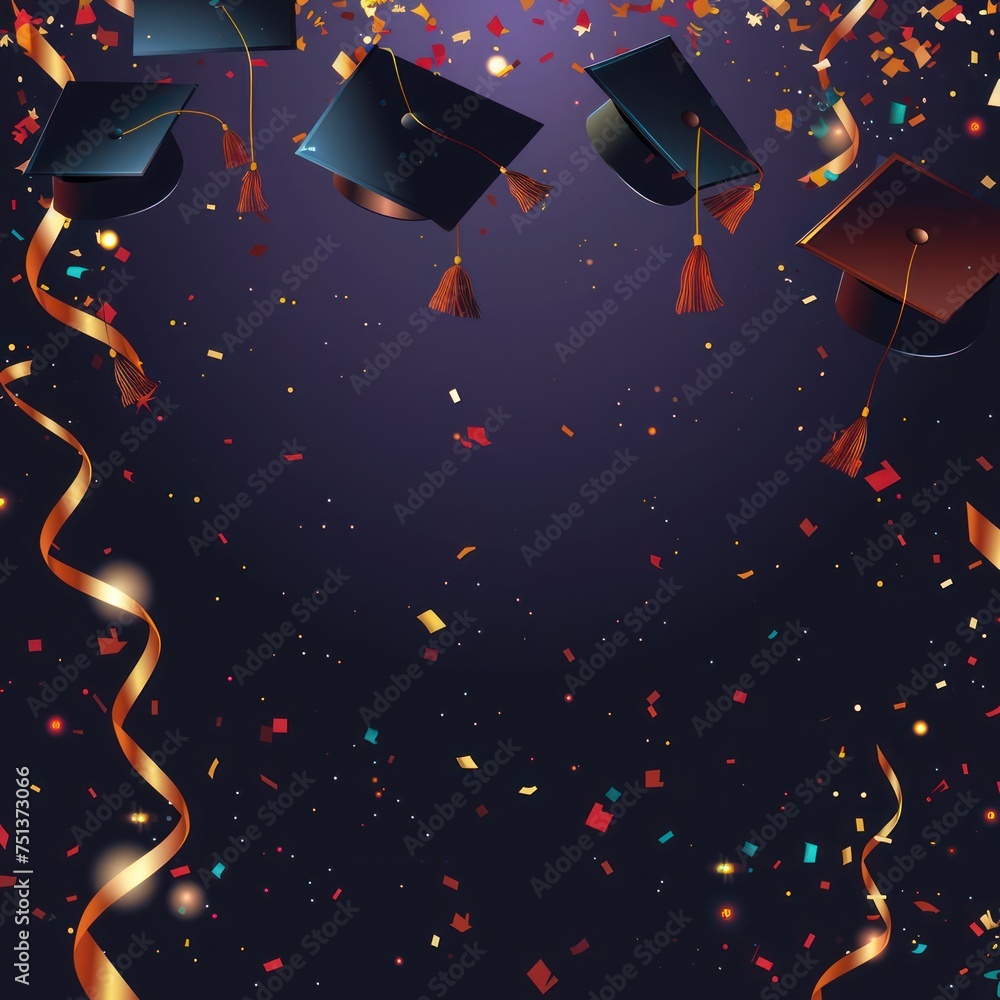Background for congratulating graduates. Graduation background with ...